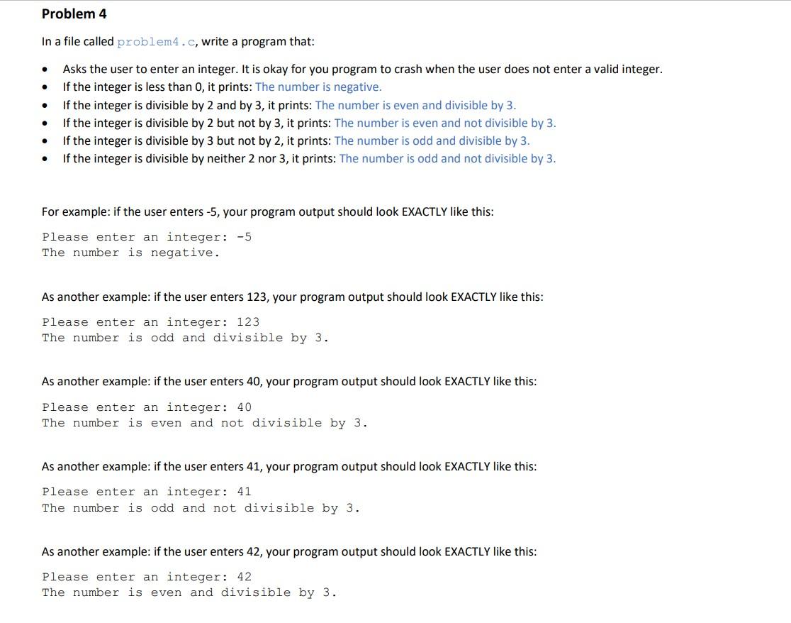 Solved In a file called problem 4. , write a program that: - | Chegg.com