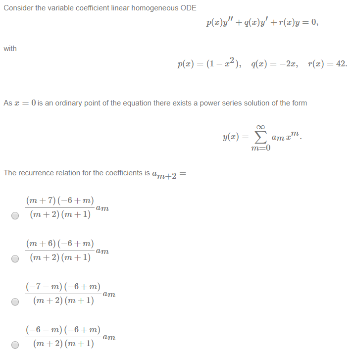 Solved Consider the variable coefficient linear homogeneous | Chegg.com