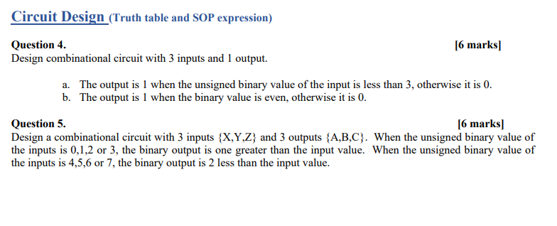 Solved - Draw the input and output lines neatly and | Chegg.com