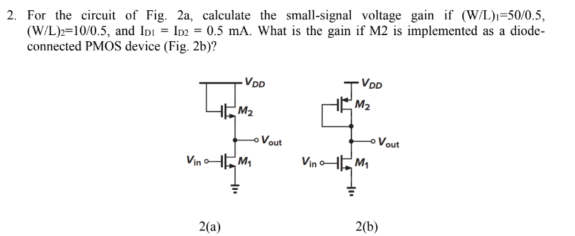 2. For the circuit of Fig. 2a, calculate the | Chegg.com