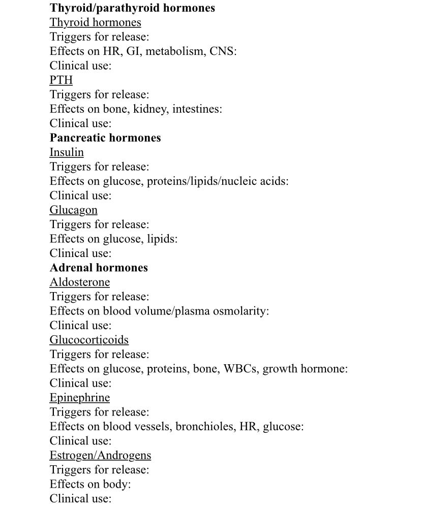 Solved Thyroid/parathyroid hormones Thyroid hormones | Chegg.com Solved Thyroid/parathyroid hormones Thyroid hormones | Chegg.com