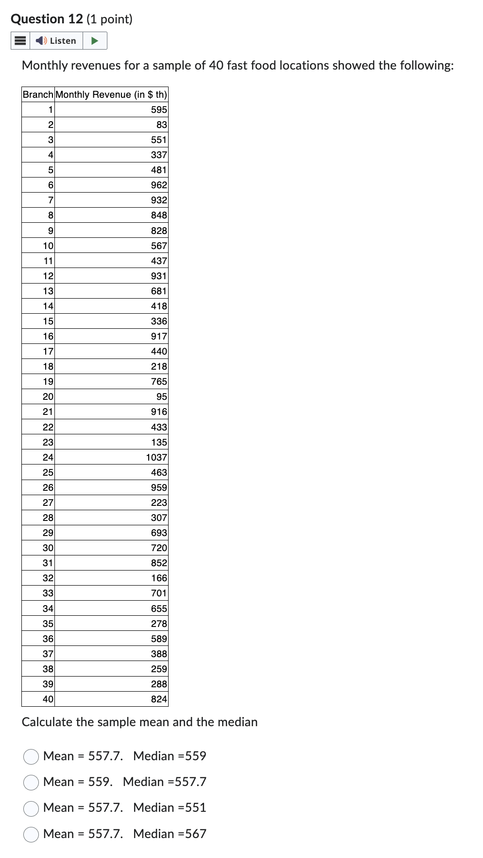 Solved The same data set below so it's easier to | Chegg.com