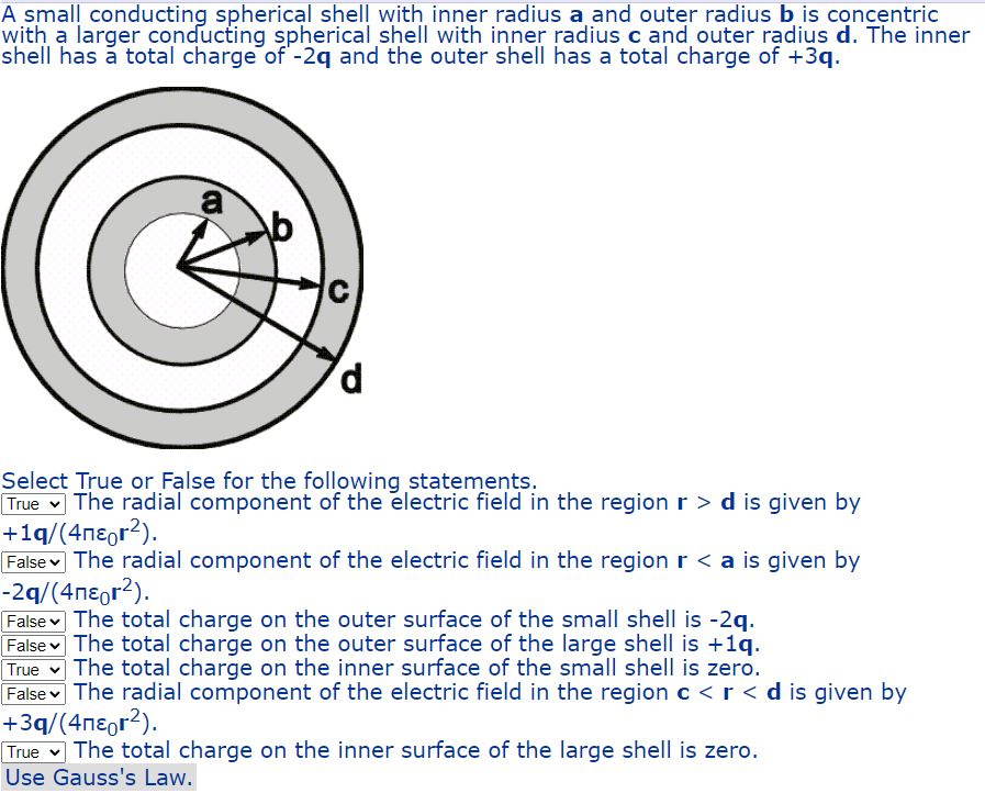 Solved A small conducting spherical shell with inner radius | Chegg.com