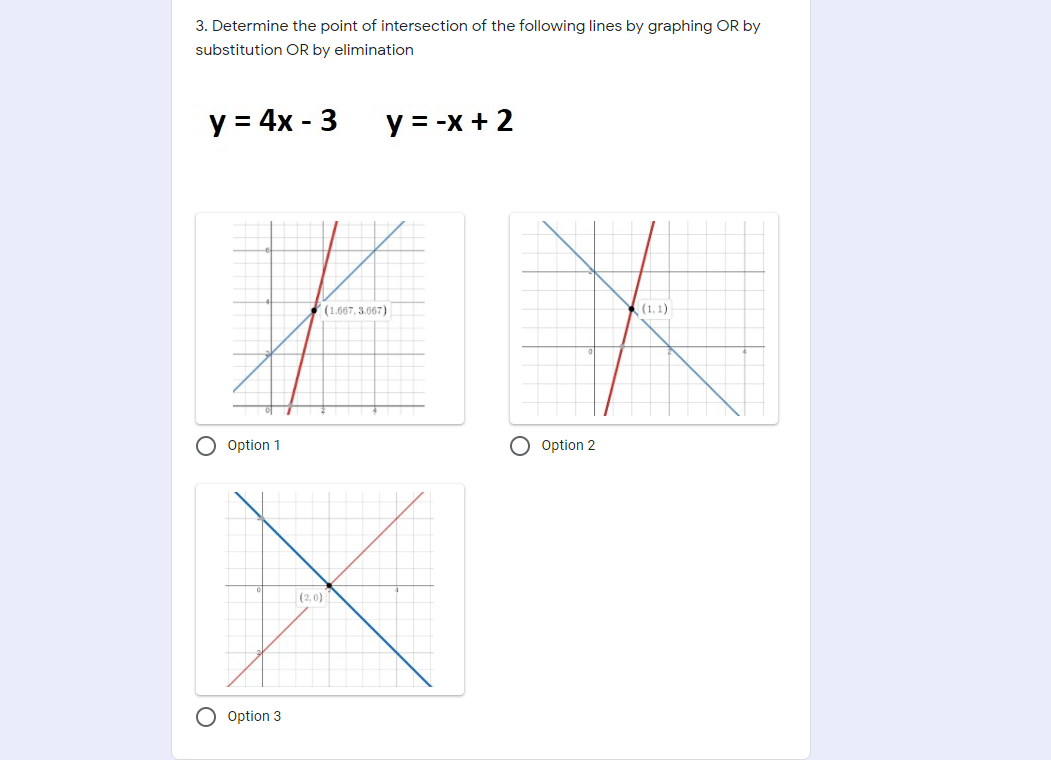 Solved 3. Determine the point of intersection of the | Chegg.com