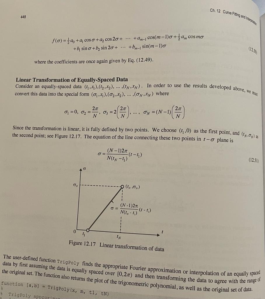 Solved Find the approximating or interpolating trigonometric | Chegg.com