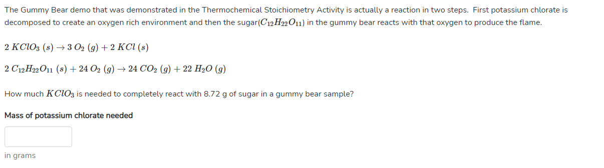 Solved The Gummy Bear demo that was demonstrated in the | Chegg.com