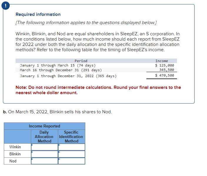 Solved Required information [The following information | Chegg.com