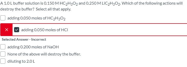 Solved A 1.0L buffer solution is 0.150 M HC2H302 and 0.250 M | Chegg.com