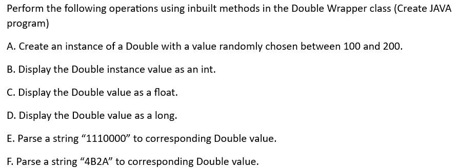 Solved Perform the following operations using inbuilt | Chegg.com