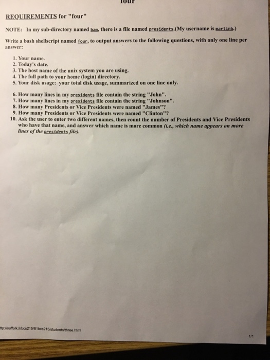 Solved Have to write three programs using a bash shell | Chegg.com
