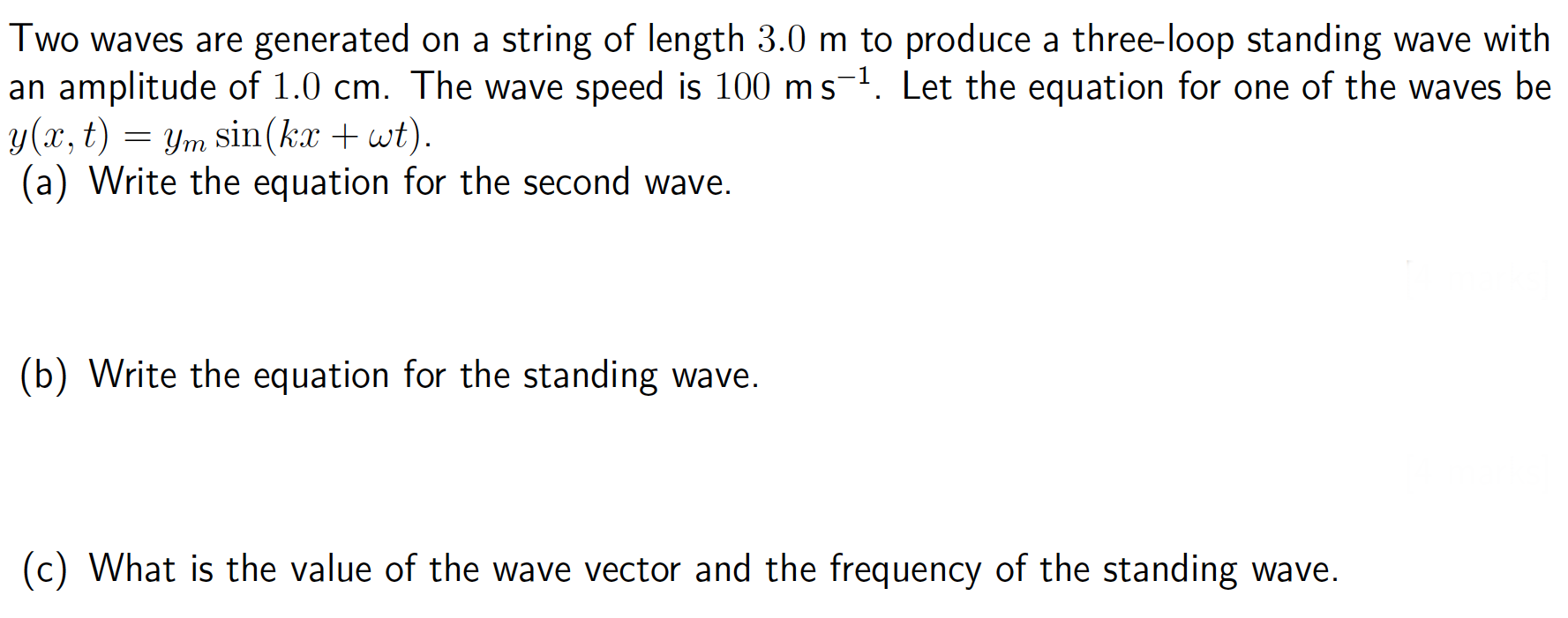 Solved Two waves are generated on a string of length 3.0 m | Chegg.com