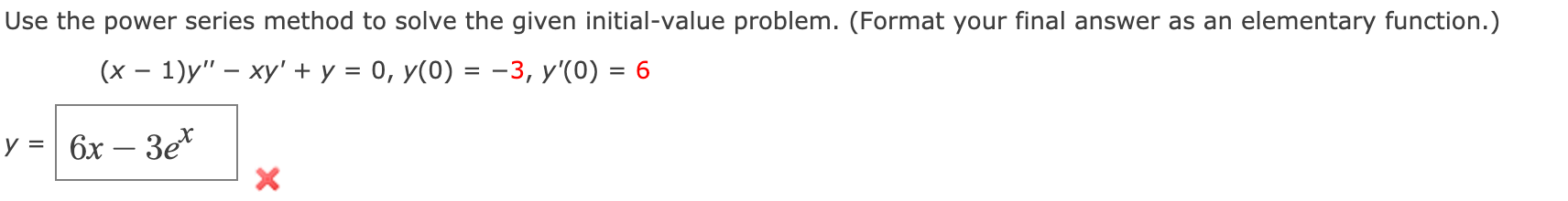 Solved Use the power series method to solve the given | Chegg.com
