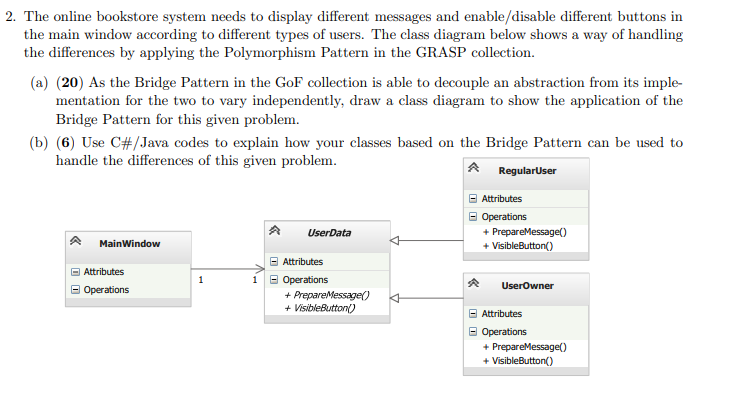 Solved 2. The online bookstore system needs to display | Chegg.com