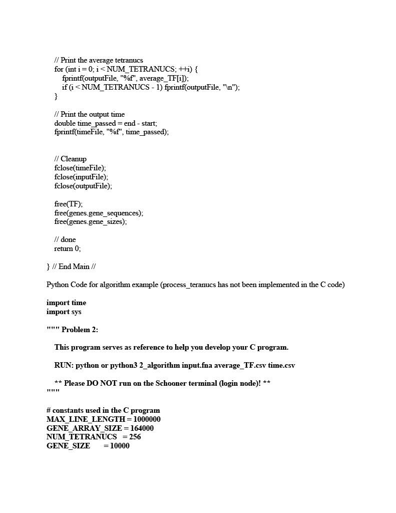 Solved The pseudocode below shows you how to compute the TFs | Chegg.com
