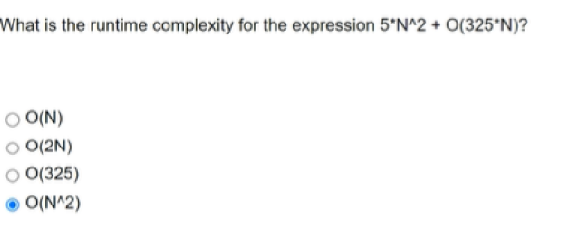 Solved What is the runtime complexity for the expression | Chegg.com