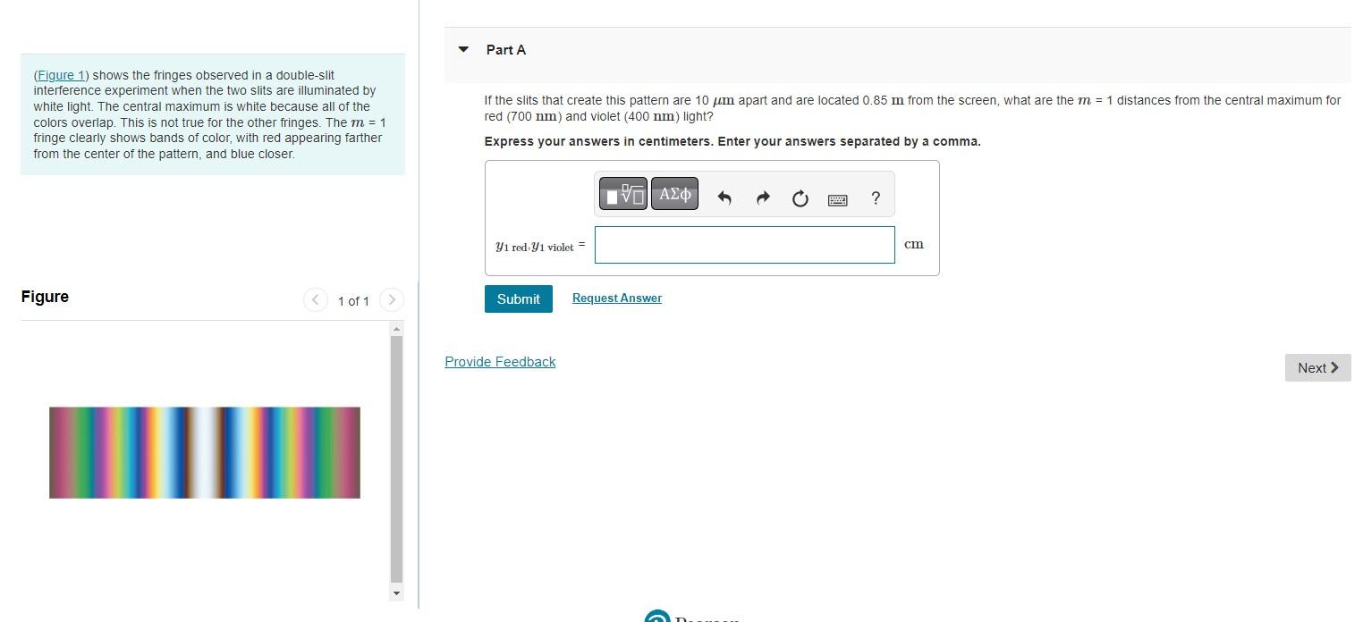 Solved (Figure 1) shows the fringes observed in a | Chegg.com