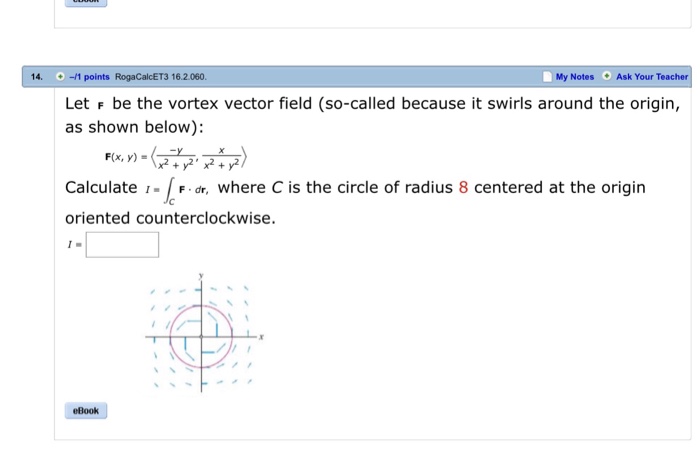 Solved Let F be the vortex vector field (so-called because | Chegg.com