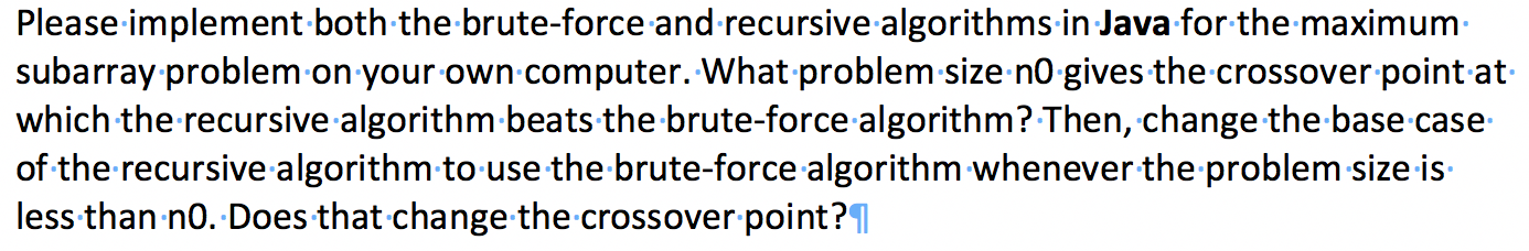 Please implement both the brute-force and recursive | Chegg.com