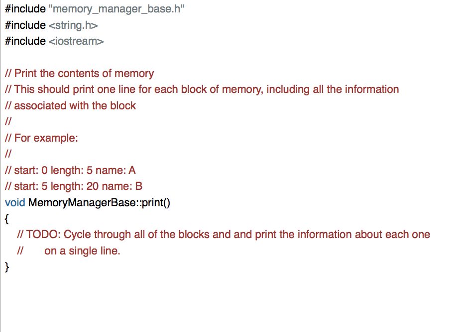 Solved For this assignment we will implement a simple memory | Chegg.com