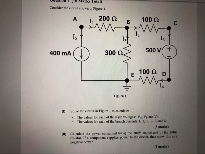 Solved (10 Marks Total) Consider the circuit shown in Figure | Chegg.com Solved (10 Marks Total) Consider the circuit shown in Figure | Chegg.com