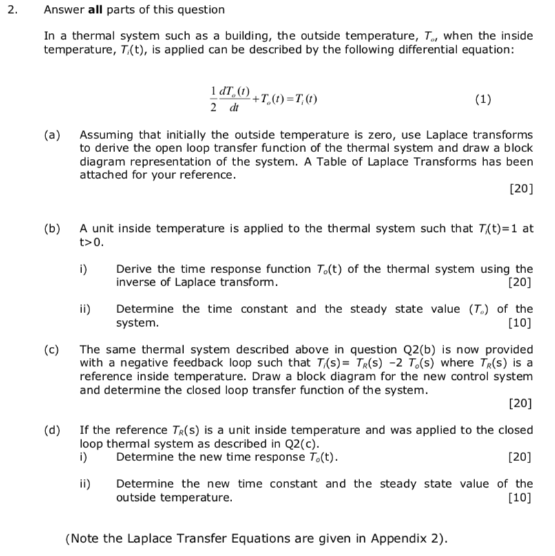 2. Answer all parts of this question In a thermal | Chegg.com