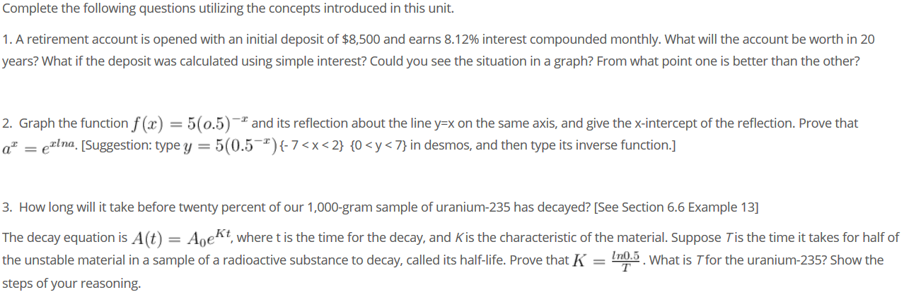 Solved Complete the following questions utilizing the | Chegg.com