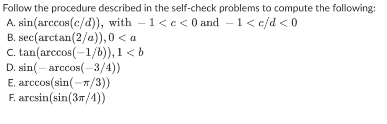 Solved Follow the procedure described in the self-check | Chegg.com