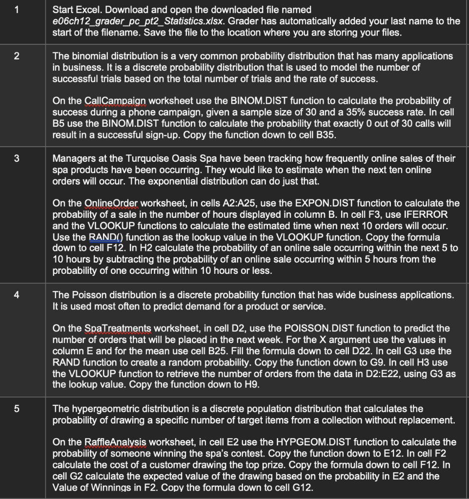 Solved 1 Start Excel. Download and open the downloaded file | Chegg.com