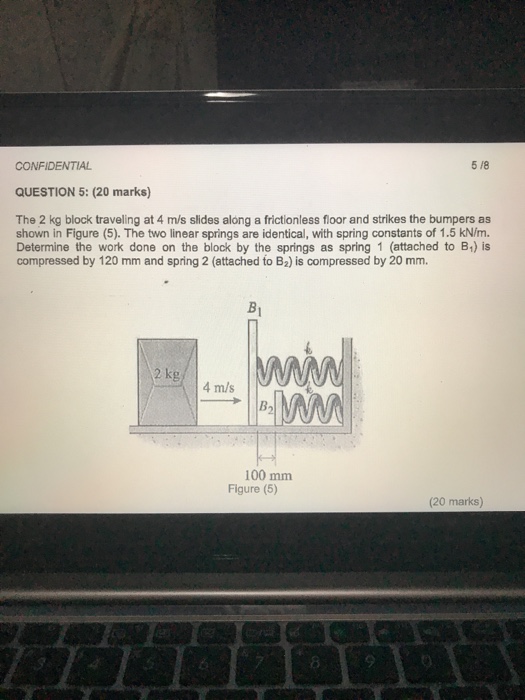Solved 5 18 CONFIDENTIAL QUESTION 5: (20 marks) The 2 kg | Chegg.com