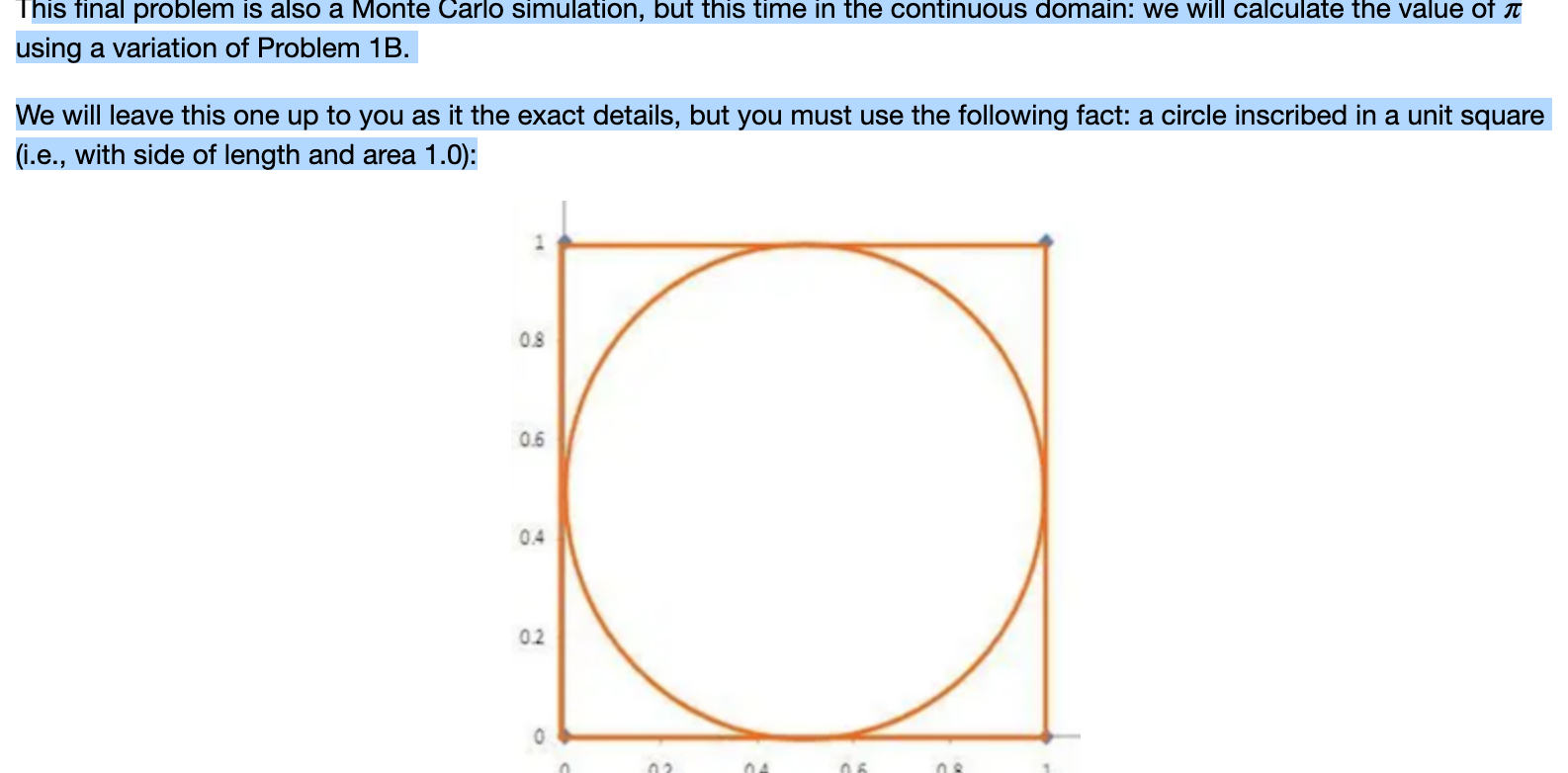 Solved This final problem is also a Monte Carlo simulation, | Chegg.com