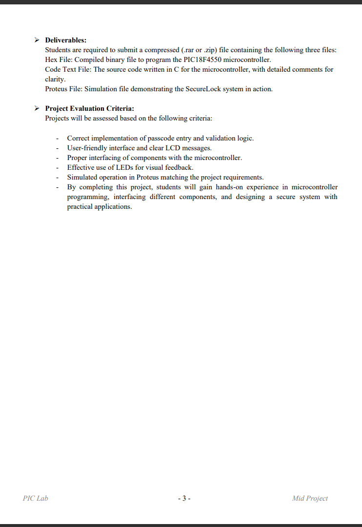 Solved In this microcontroller course project, students will | Chegg.com