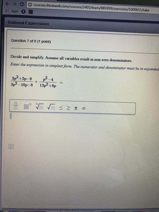 Solved Divide And Simplify Assume All Variables Result In 