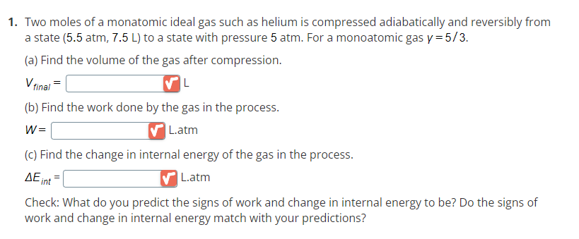 Solved Two moles of a monatomic ideal gas such as helium is | Chegg.com