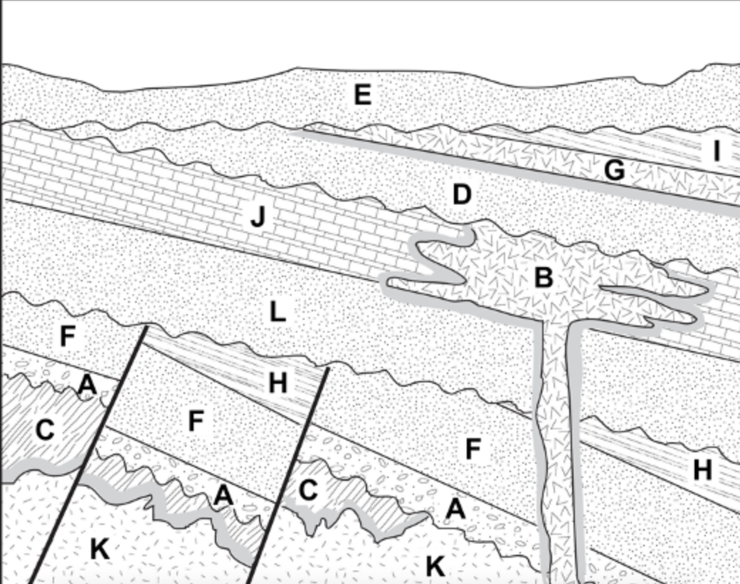 Solved How do you order from oldest to youngest the rock | Chegg.com