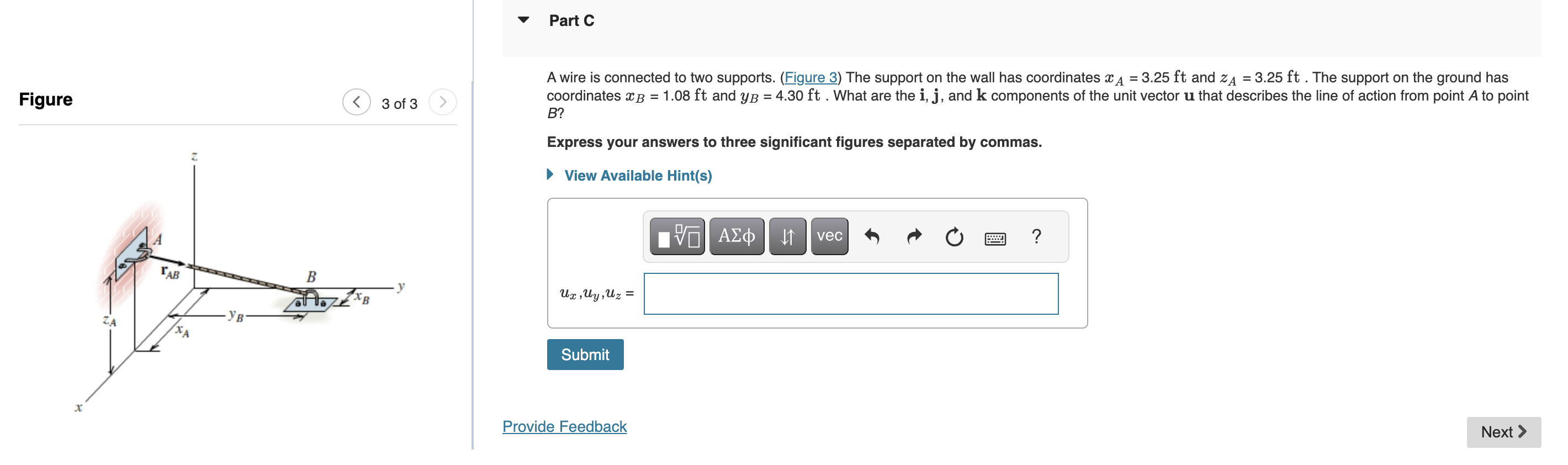 Solved As shown on the coordinate system, points A and B | Chegg.com