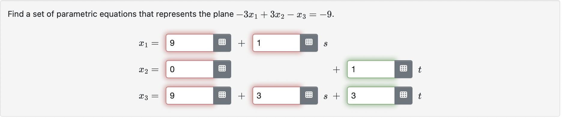 Solved Find a set of parametric equations that represents | Chegg.com