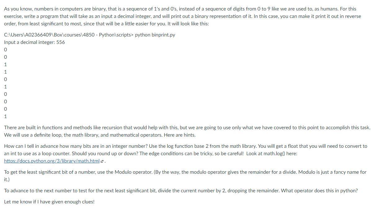 Solved As you know, numbers in computers are binary, that is | Chegg.com