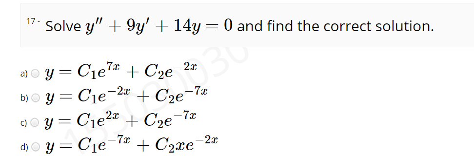 Solved 16 - Determine whether y = e5x is a solution of y' – | Chegg.com
