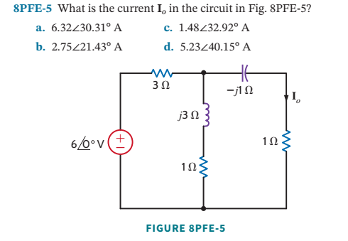 Solved 8PFE-5 What is the current Io in the circuit in Fig. | Chegg.com
