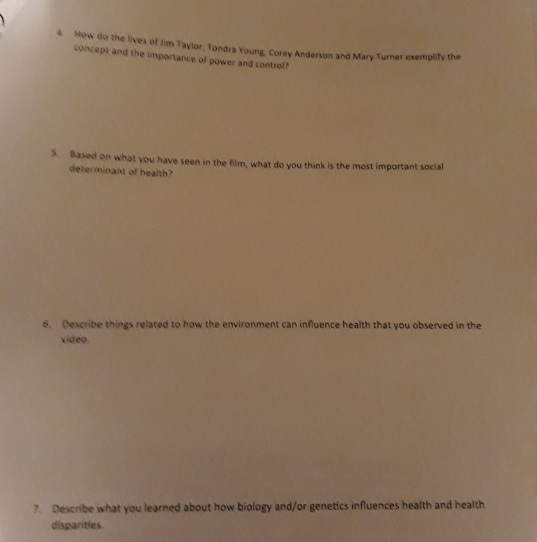 Unnatural Causes: In Sickness and in Wealth The | Chegg.com