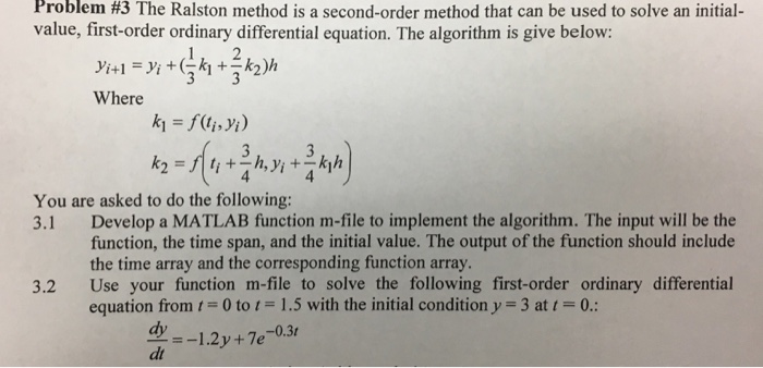 Solved The Ralston method is a second-order method that can | Chegg.com