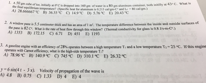 Solved A 50 gm cube of ice, initially at 0 degree C is | Chegg.com