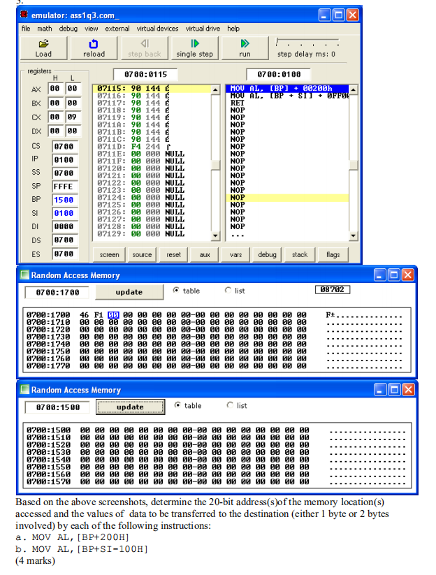 emulator: ass1q3.com_ file math debug view external | Chegg.com