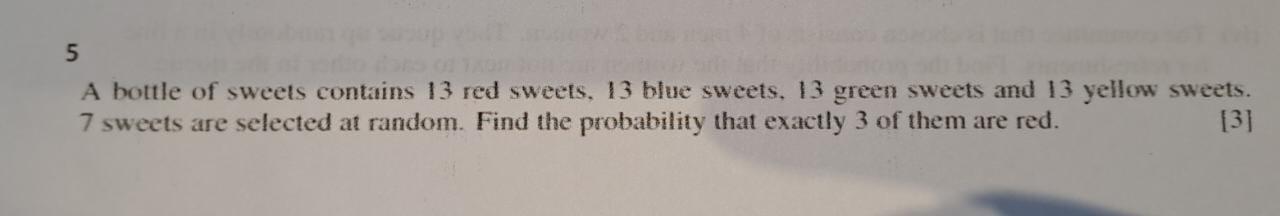 Solved A bottle of sweets contains 13 red sweets, 13 blue | Chegg.com