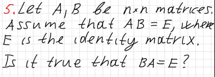 Solved 5. Let \\( A, B \\) be \\( n \\times n \\) matrices. | Chegg.com