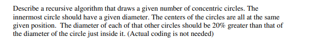 Solved Describe a recursive algorithm that draws a given | Chegg.com