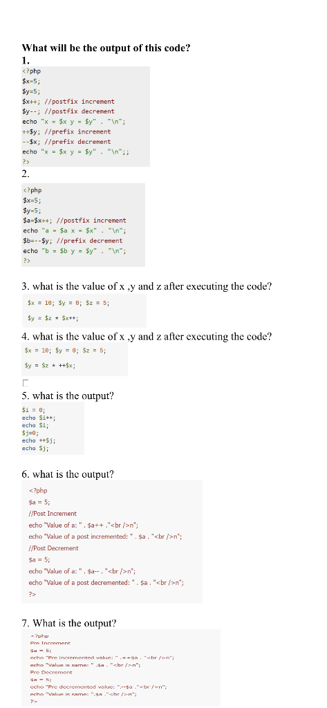 Solved 3. what is the value of x,y and z after executing the | Chegg.com