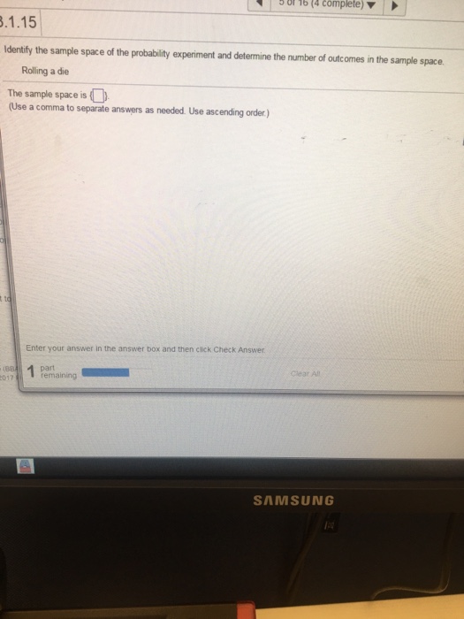 Solved Identify the sample space of the probability | Chegg.com