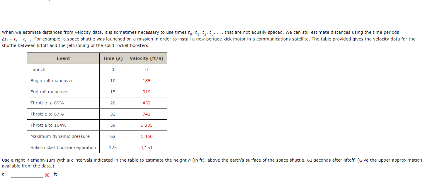 Solved When we estimate distances from velocity data, it is | Chegg.com
