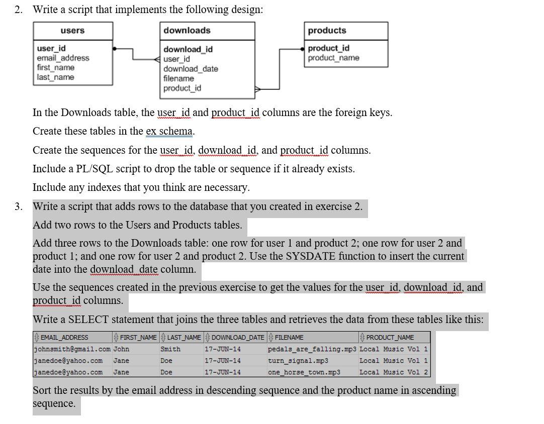 Solved 2. Write a script that implements the following | Chegg.com